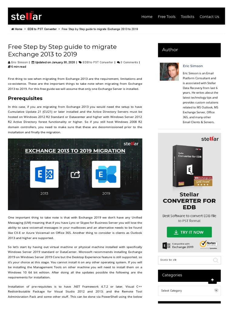 Step by Step Guide To Migrate Exchange 2013 To 2019 | PDF | Microsoft ...