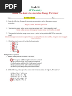Periodic Trends Worksheet | PDF | Chemical Elements | Ion