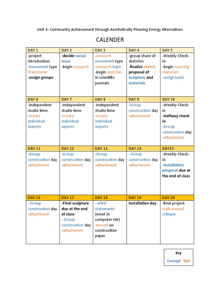 Unit 3 Calender | PDF | Learning | Cognitive Science
