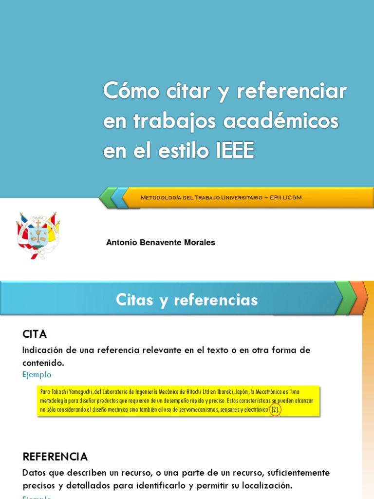 Cómo citar en estilo IEEE | PDF | Instituto de Ingenieros Eléctricos y ...