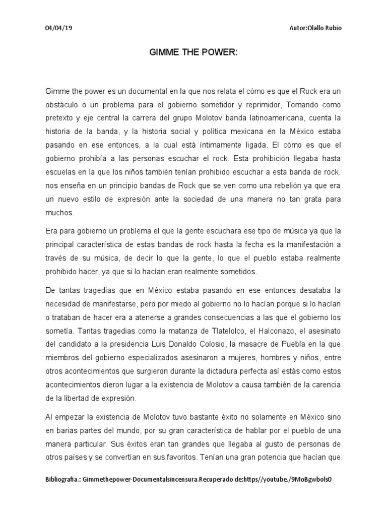 Gimme The Power | PDF | México | Gobierno