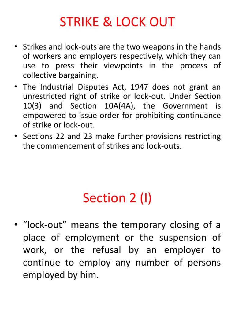 Strike Lock Out | PDF | Lockout (Industry) | Strike Action