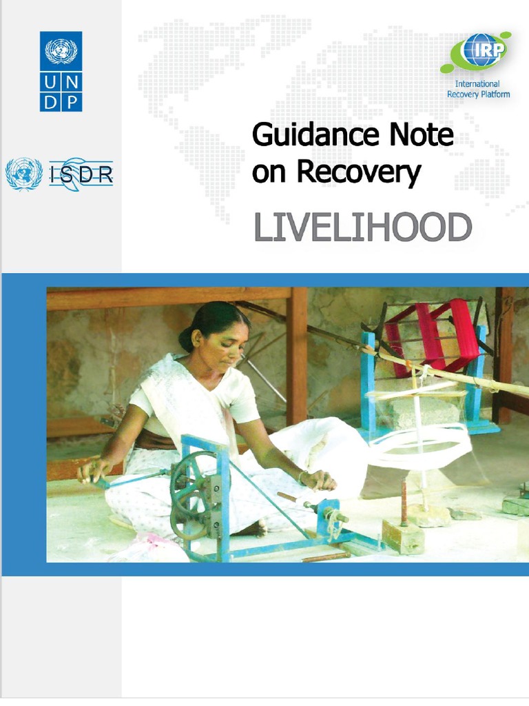 Guidance Note On Recovery: Livelihood: A Working Definition of ...