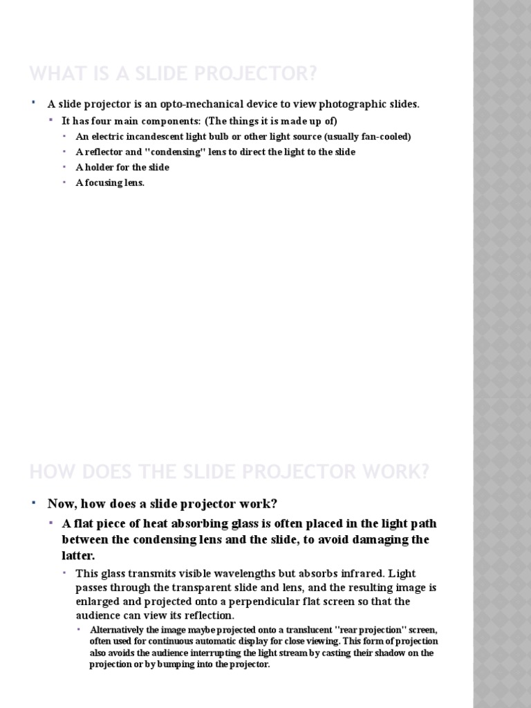 Understanding Slide Projectors | PDF