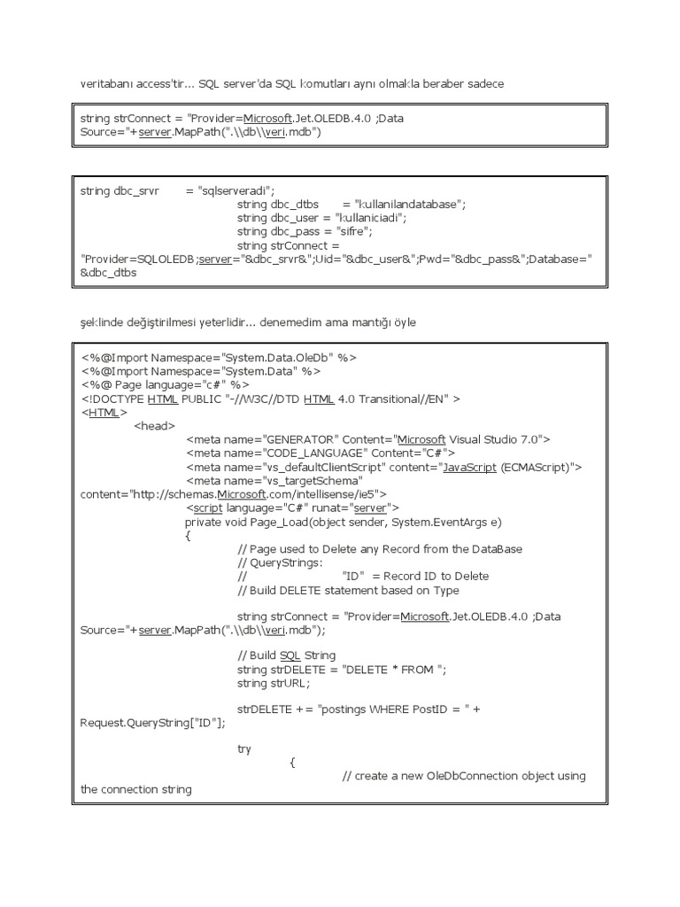 SQL Server Database Connection Guide | PDF | Software | Information ...