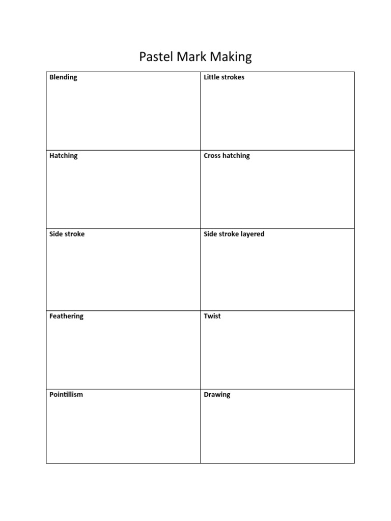 Handout - Pastel Mark Making | PDF