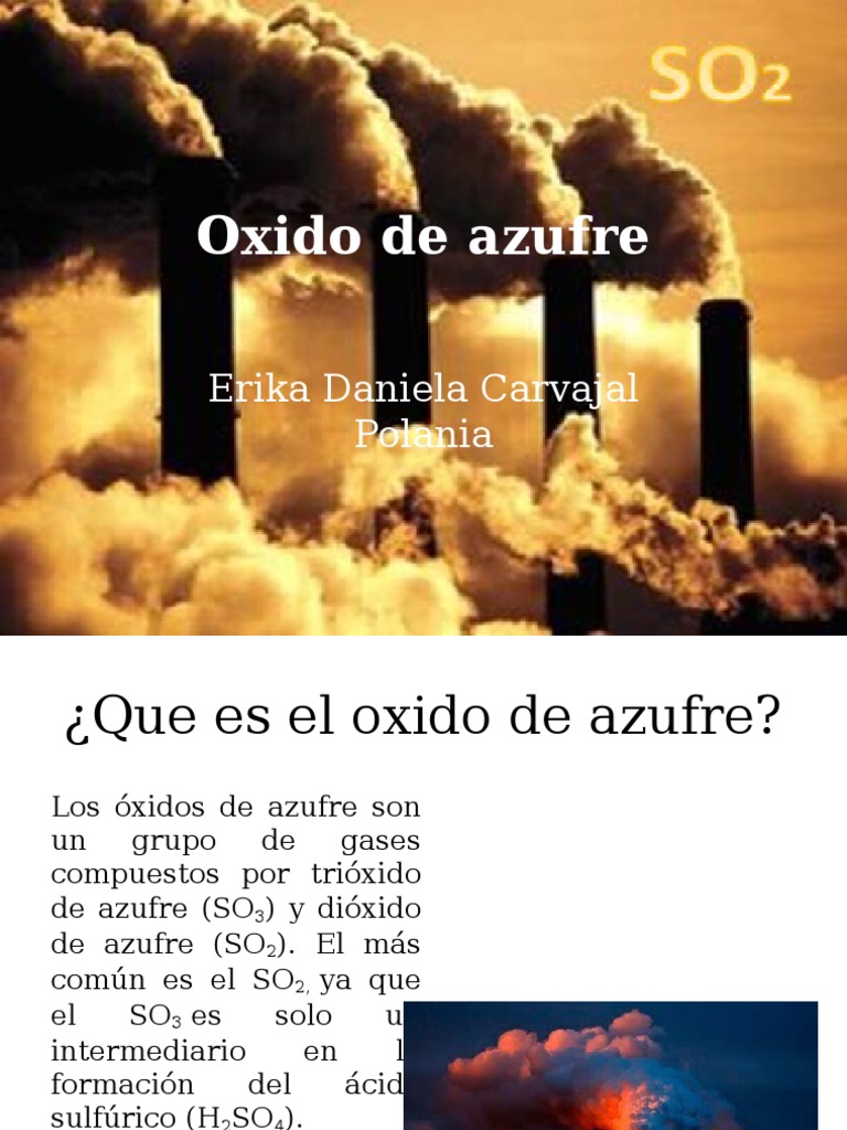 Oxido de Azufre | PDF