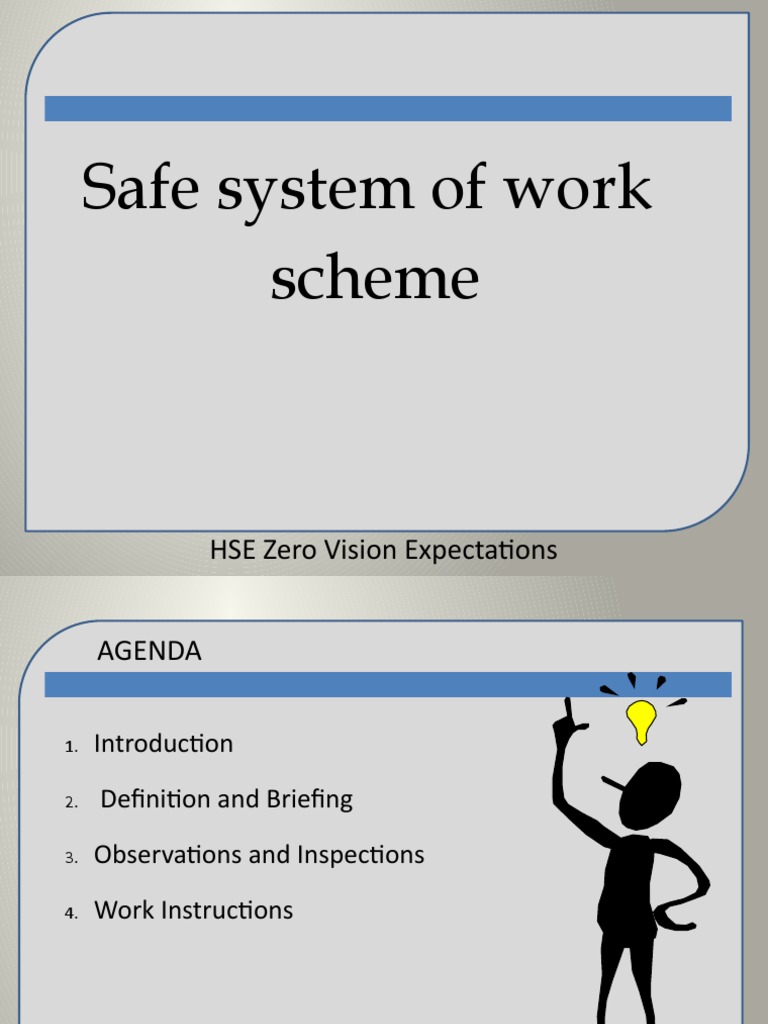 Safe System of Work Overview | PDF | Business | Finance & Money Management