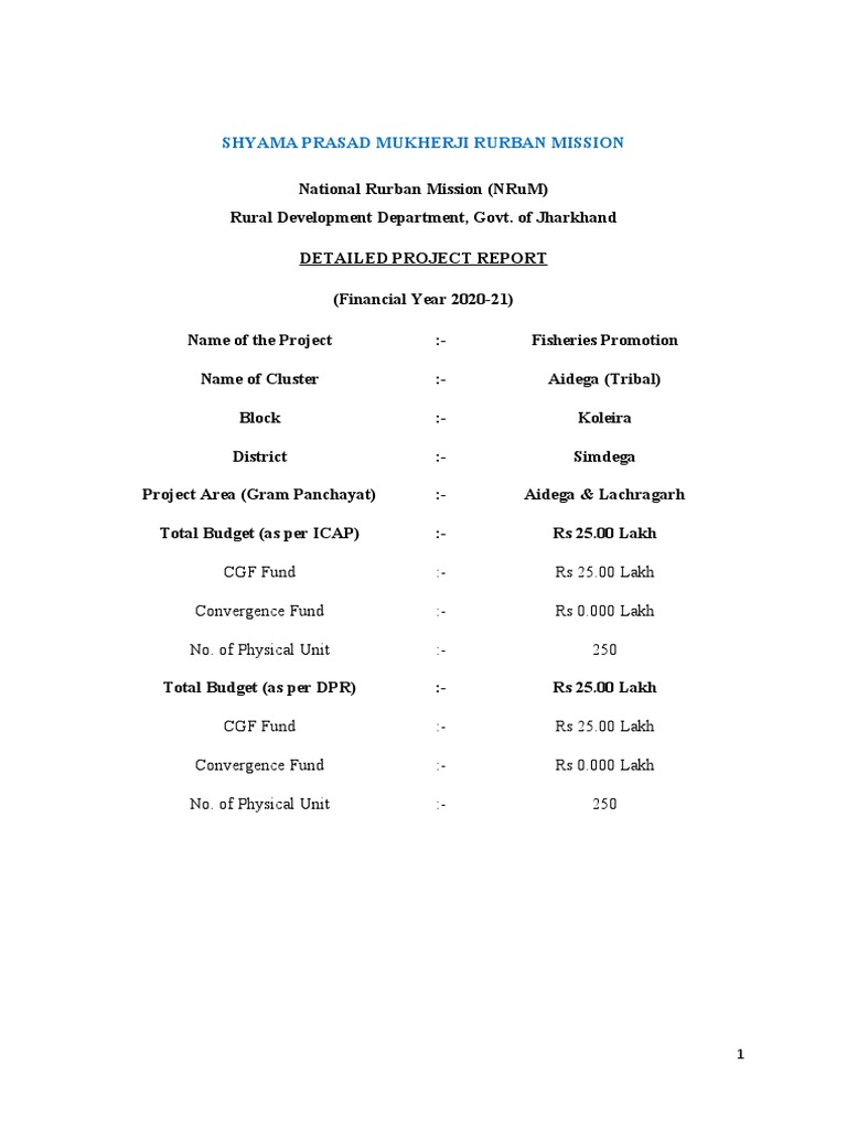 DPR Fish Farming FD 1 | PDF | Aquaculture | Sustainability