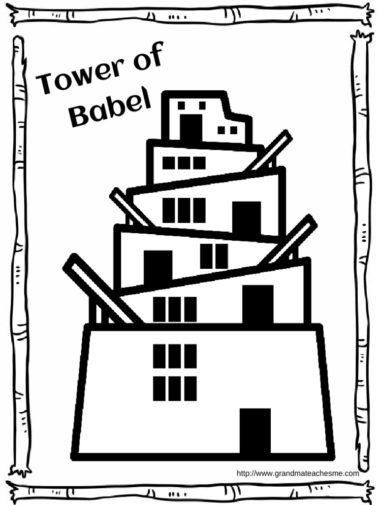 Tower Of Babel Coloring Page