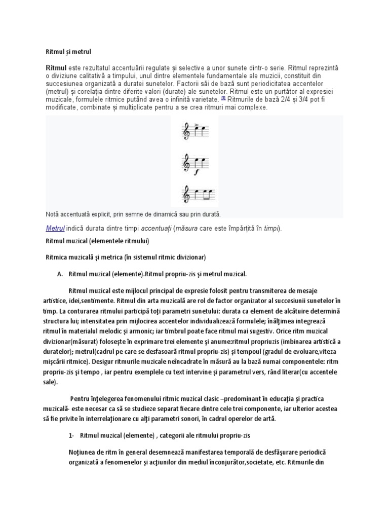 Ritmul Și Metrul | PDF