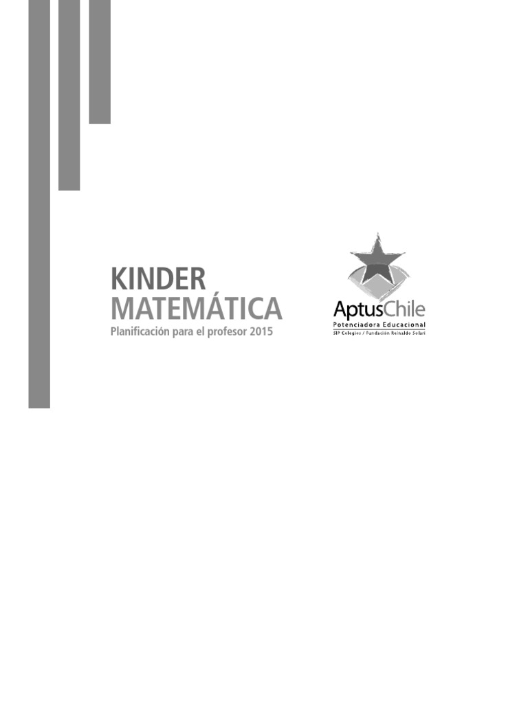 Planificación Kínder Matemática PDF | PDF | Educación de la primera ...