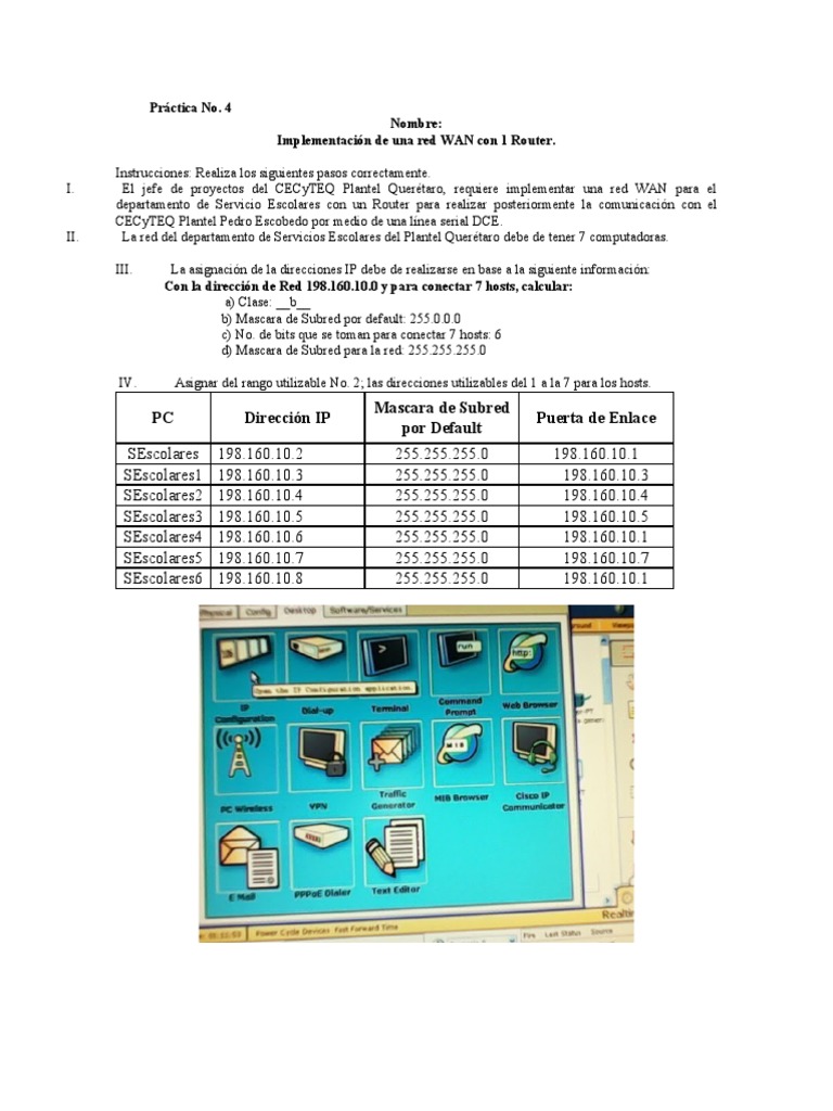 Práctica Redes Wan | PDF | Dirección IP | Enrutador (Computación)