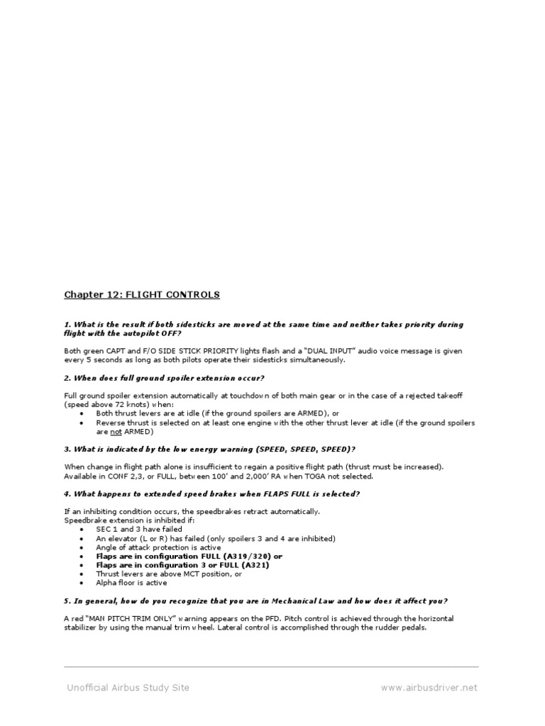 Chapter 12: FLIGHT CONTROLS: Flaps Are in Configuration FULL (A319/320 ...
