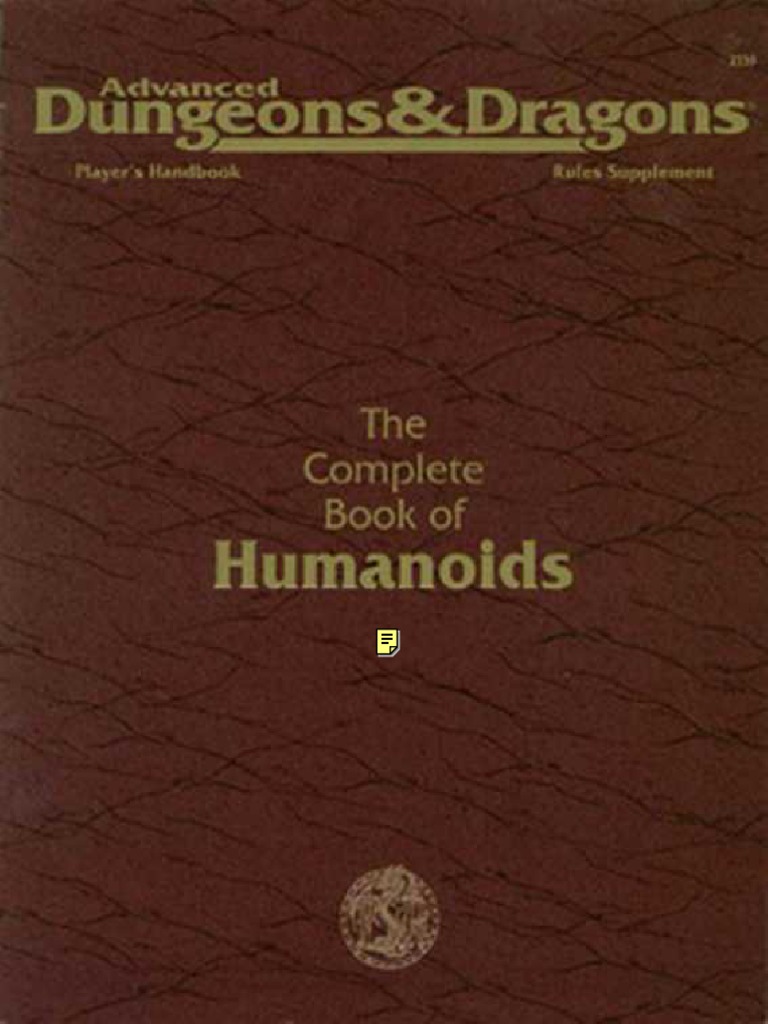 The Complete Book of Humanoids PDF | PDF | Dungeons & Dragons | Wizards Of The Coast