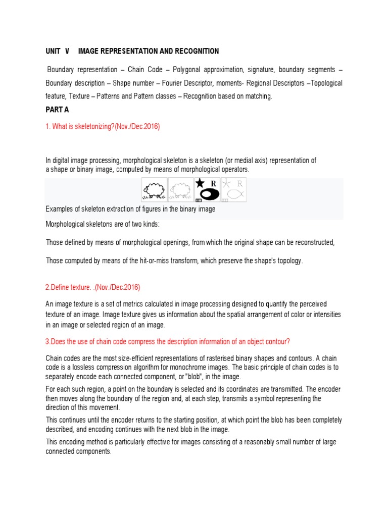Boundary Representation and Description PDF | PDF | Data Compression ...