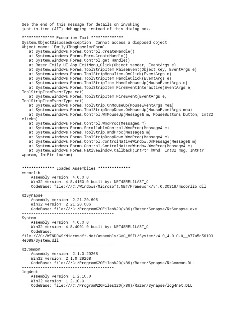 Eroare Razer Synapse | PDF | Extensible Application Markup Language | Computer Libraries