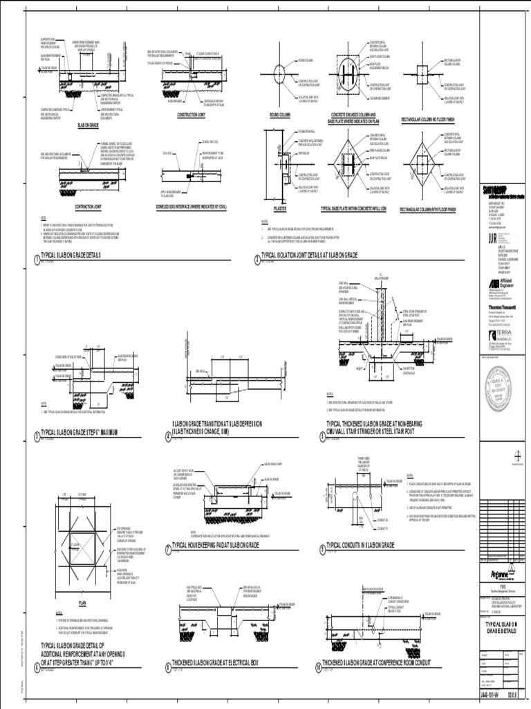 Typical Slab on Grade Details | PDF | Column | Concrete