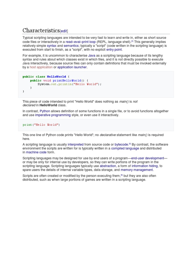 Scriting Characteristics | PDF