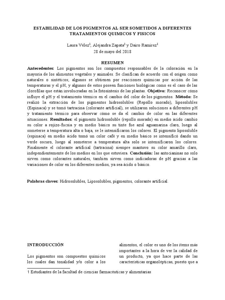 Los Pigmentos | PDF | Pigmento | Color