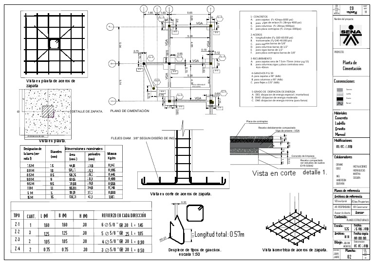 Planos Estructurales Y Detalles Propuesta De Diseño De Vivienda