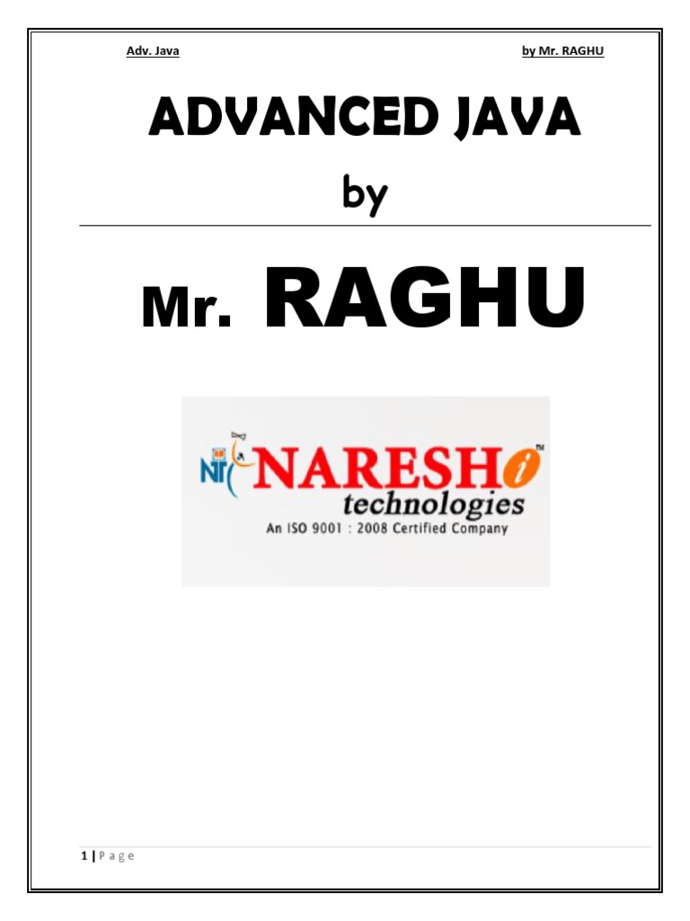 Adv Java Nit | PDF | Java Server Pages | Java Servlet