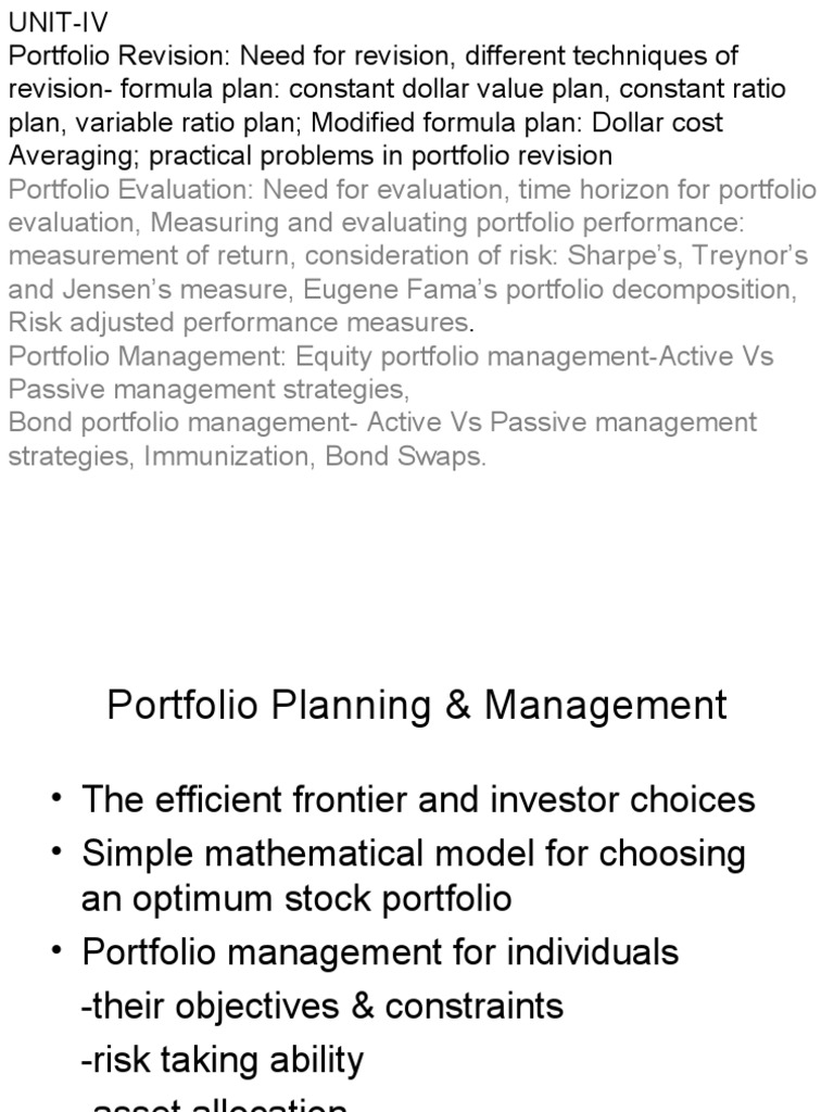 Chapter 15 Portfolio Planning | PDF | Beta (Finance) | Investment ...