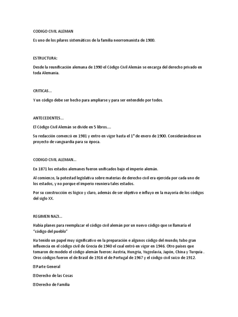 Codigo Civil Aleman | PDF | Historia