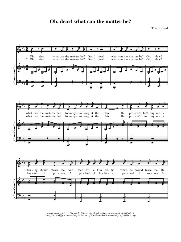 Oh, Dear! What Can The Matter Be?: Traditional | PDF | Free Content ...