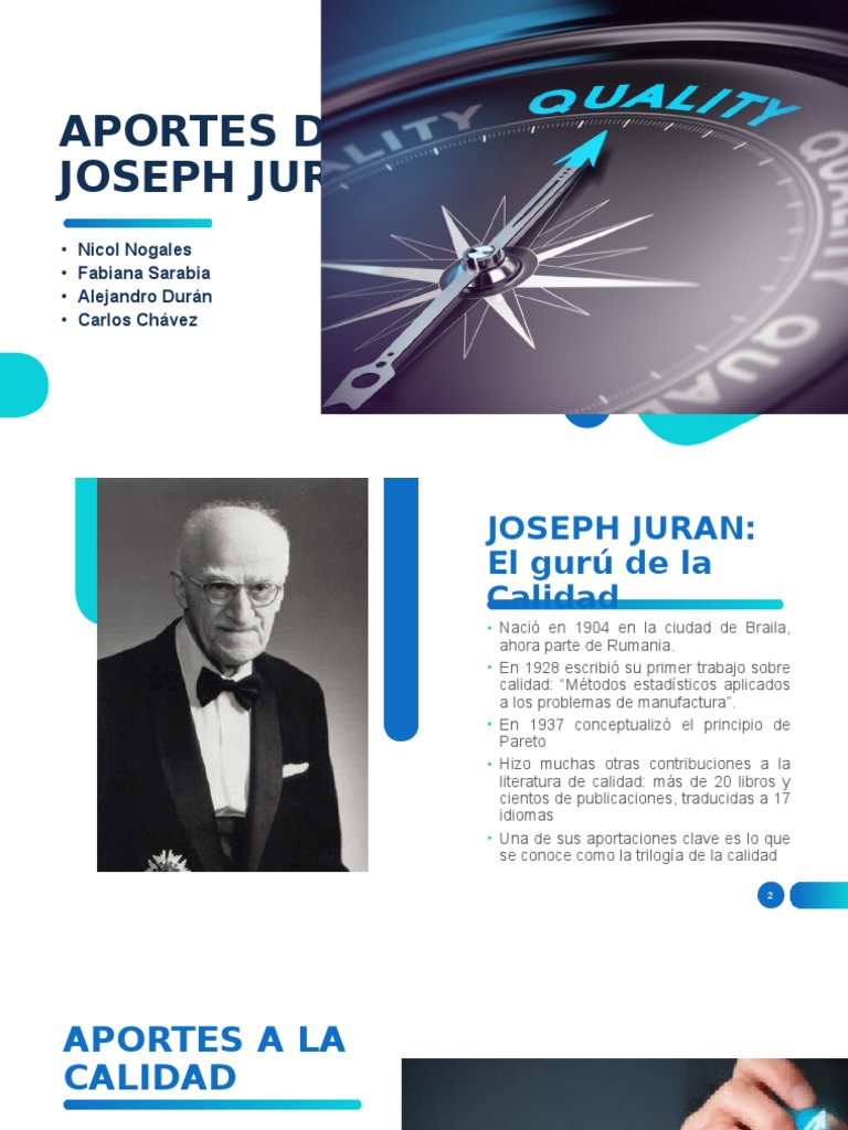Aportes de Joseph Juran | PDF | Calidad (comercial) | Producto (Negocio)