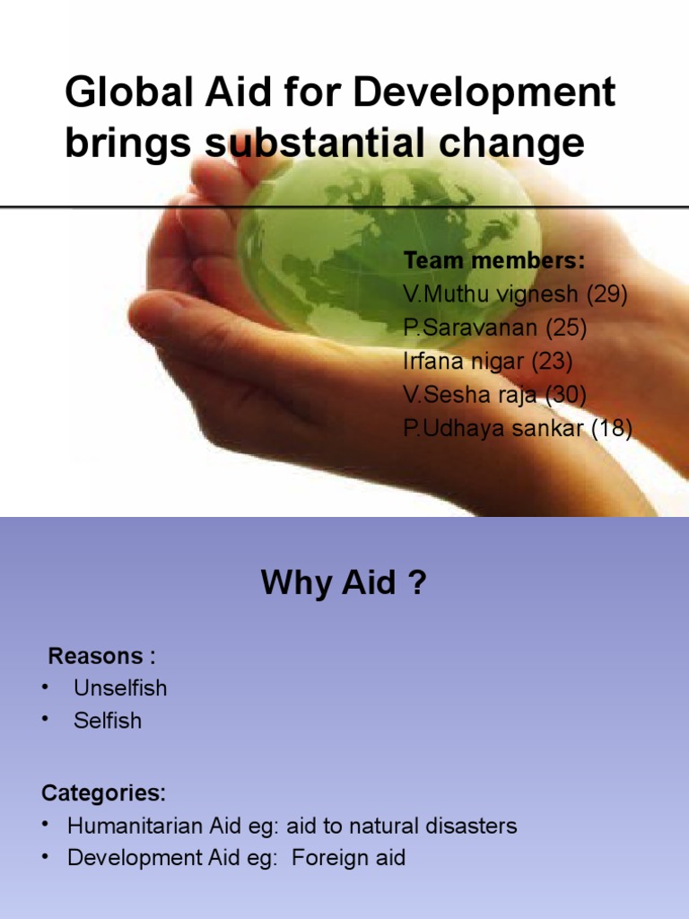 Global Aid For Development 1 | PDF | International Development ...