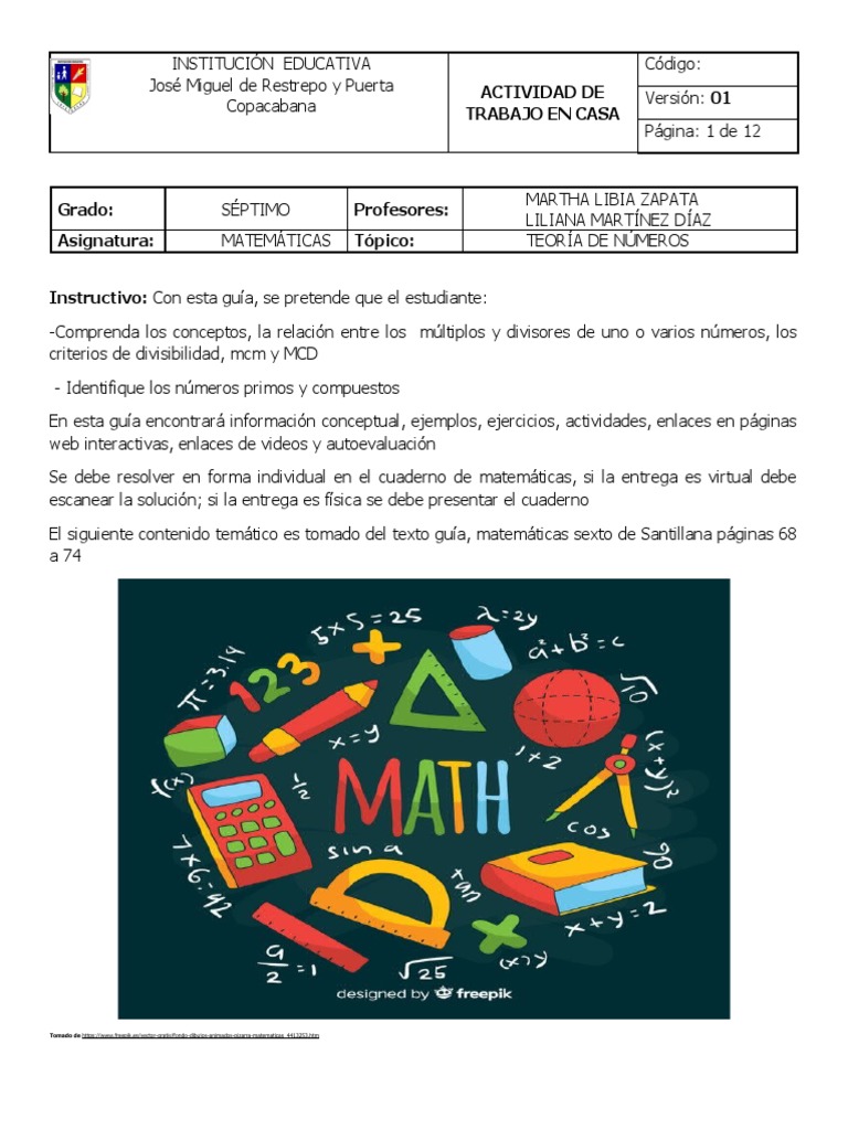 Matematicas | PDF | Álgebra abstracta | División (Matemáticas)