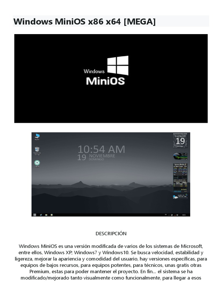 Windows MiniOS x86 x64 | PDF