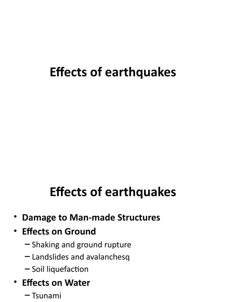 4 Effects of Earthquakes | PDF