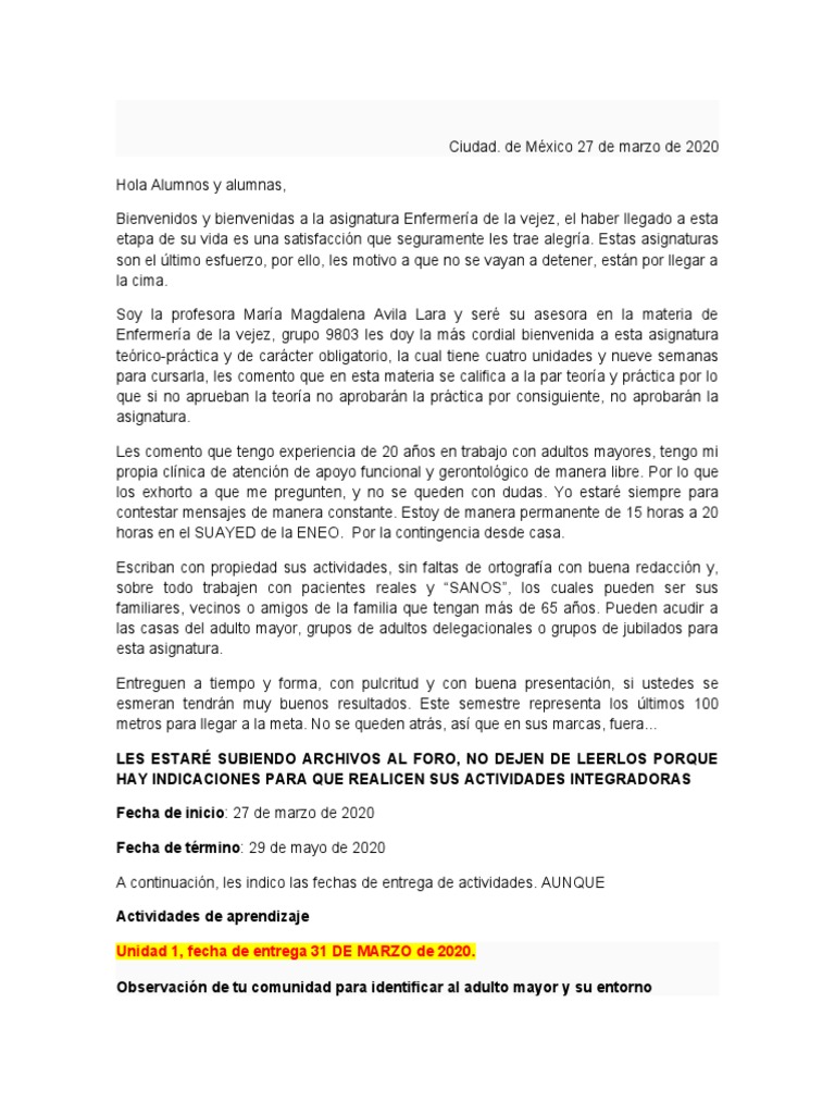 Enfermería de la Vejez: Curso Final | PDF | Vejez | Adultos