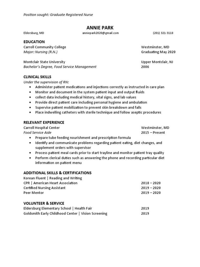RN Resume Annie | PDF
