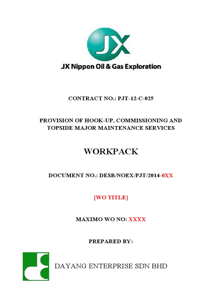 Workpack Hard Cover Template | PDF