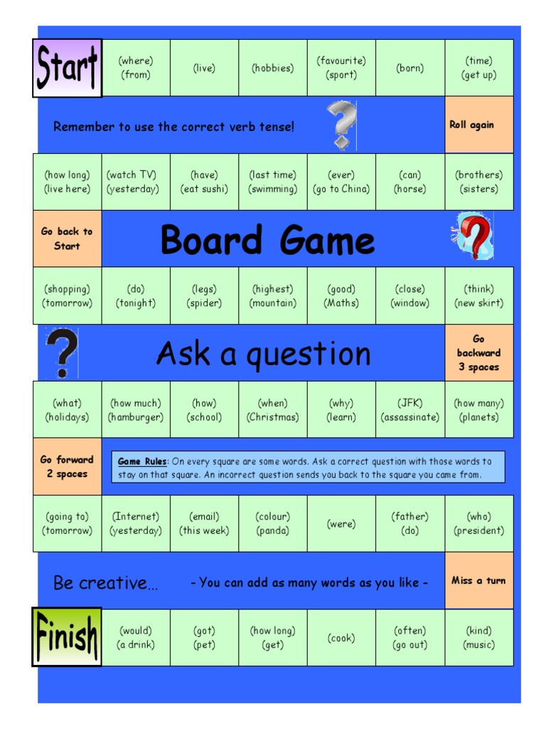 Question-Based Board Game Rules | PDF
