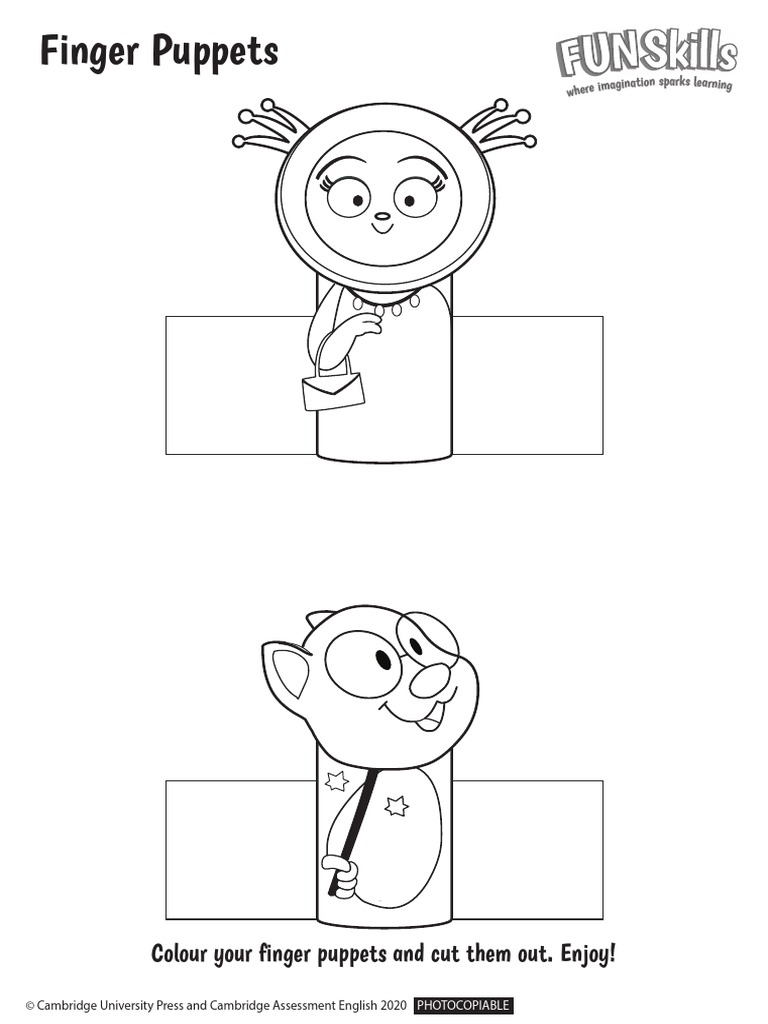 Finger Puppets: Colour Your Finger Puppets and Cut Them Out. Enjoy! | PDF