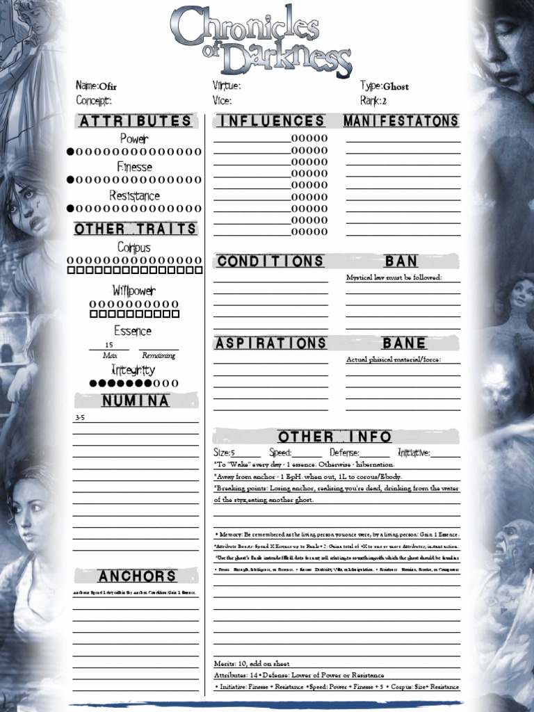 CofD EphemeralBeings 1-Page Interactive | PDF | Psychology | Cognition
