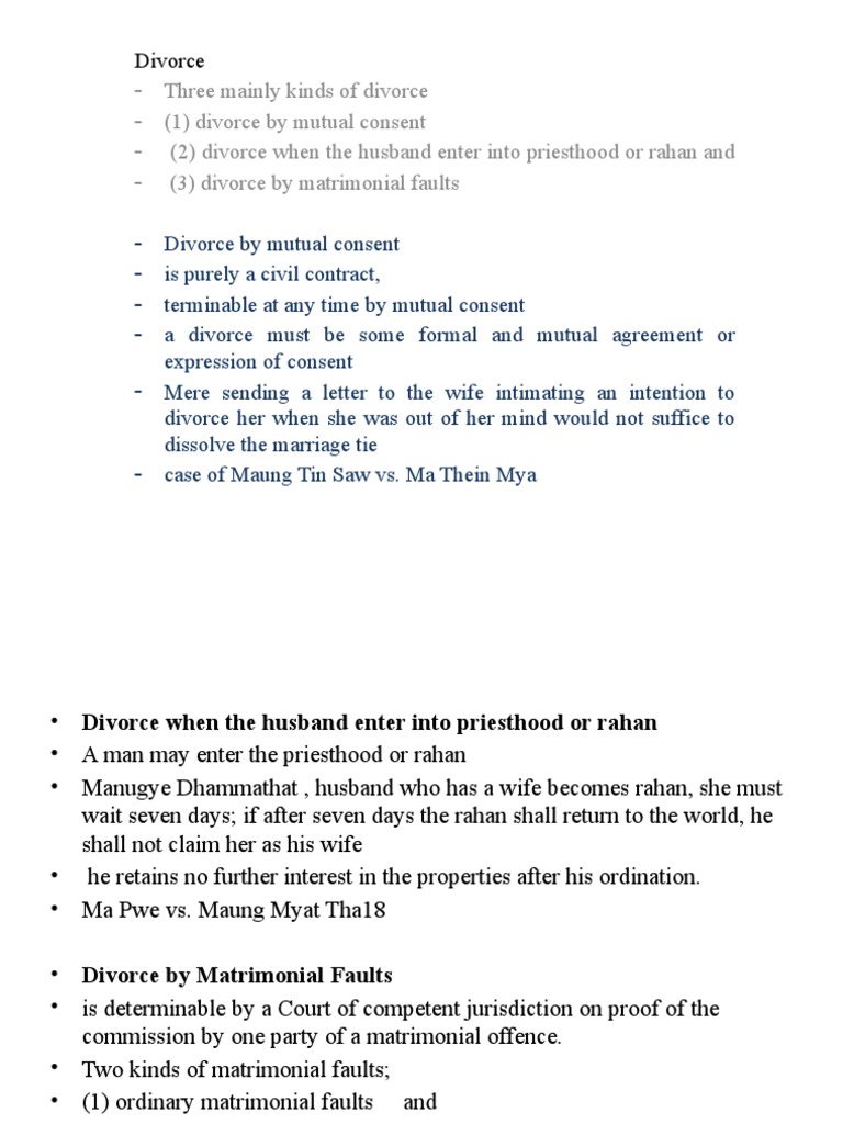 Myanmar Customary Law | PDF | Marriage | Adultery