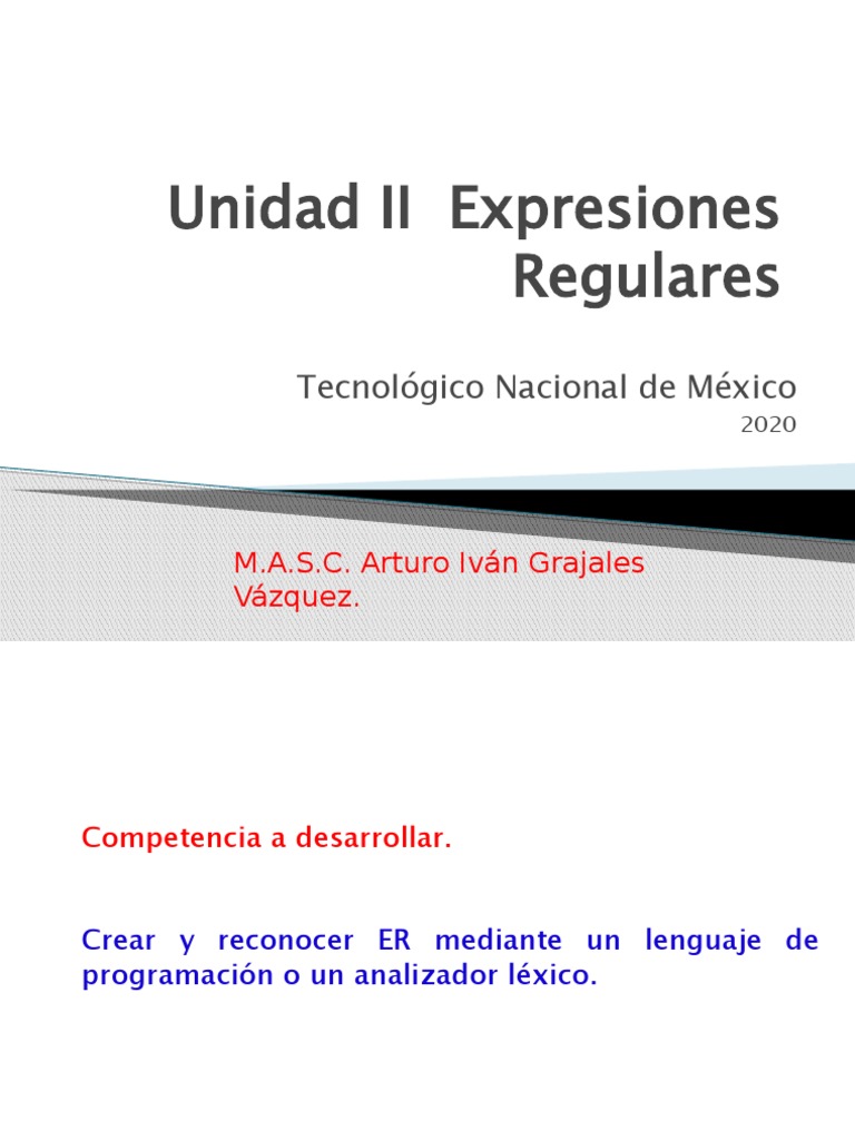 Expresiones Regulares | PDF | Expresión regular | Lenguaje de programación