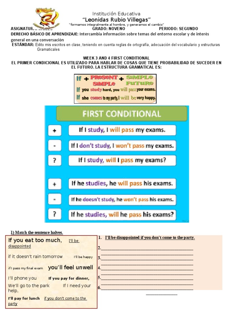 9-3 Guia 2 First Conditional | PDF | Witchcraft | Luck
