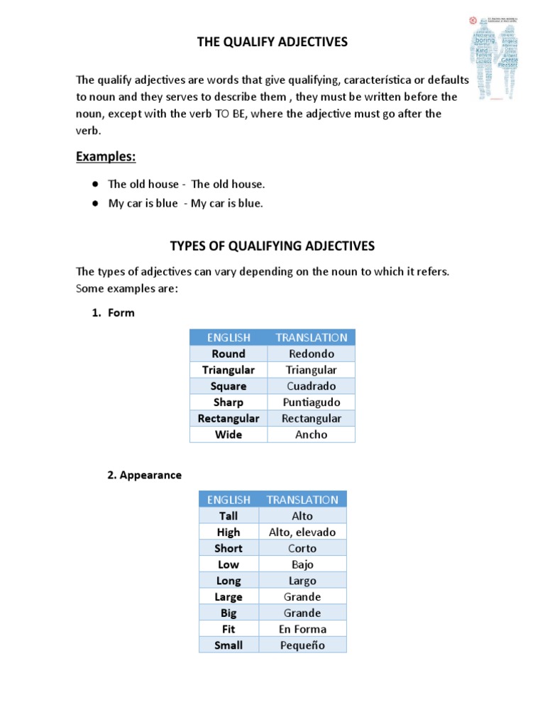 Qualifying Adjectives Guide | PDF | Adjective | English Language