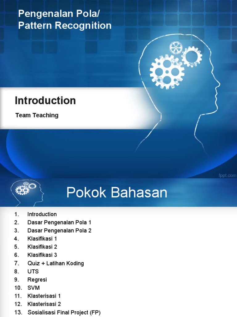 Pengenalan Pola/ Pattern Recognition: Team Teaching | PDF