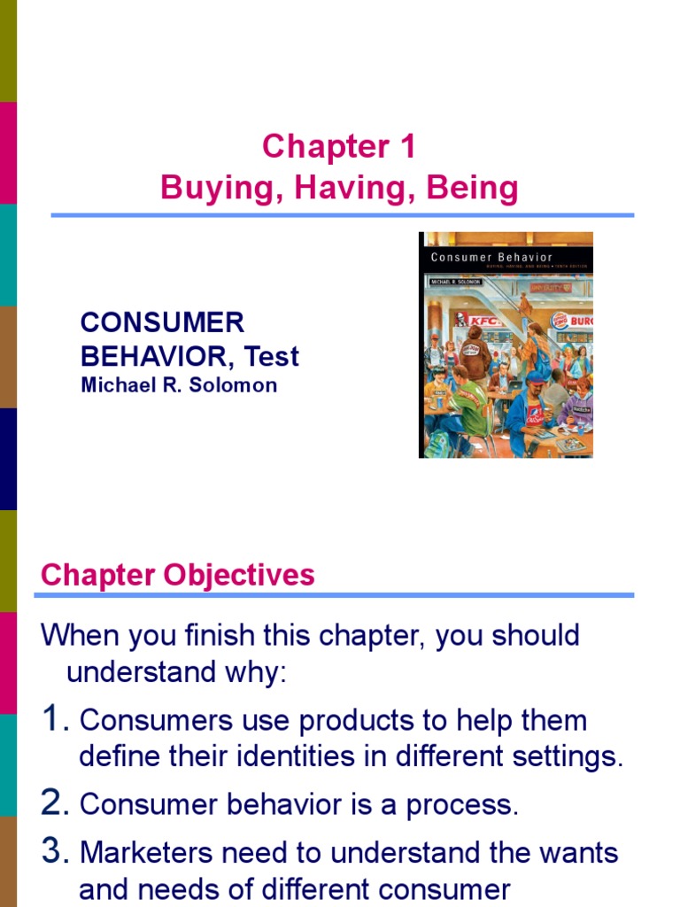Buying, Having, Being: Consumer Behavior, Test | PDF | Consumer ...