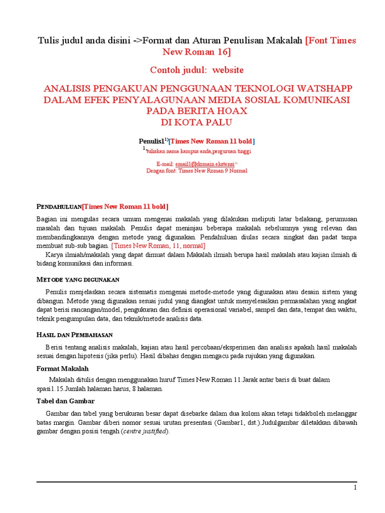 Format Penulisan Makalah Ilmiah | PDF