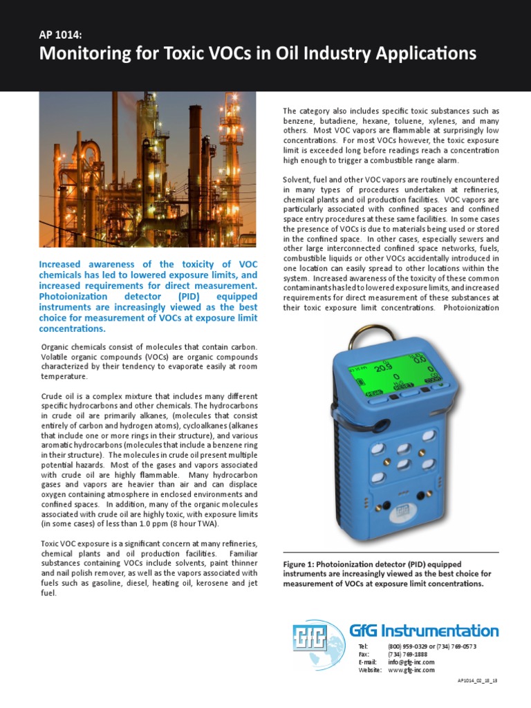 AP1014 Monitoring Toxic VOCs in Oil Industry Applications 02 18 13 PDF ...
