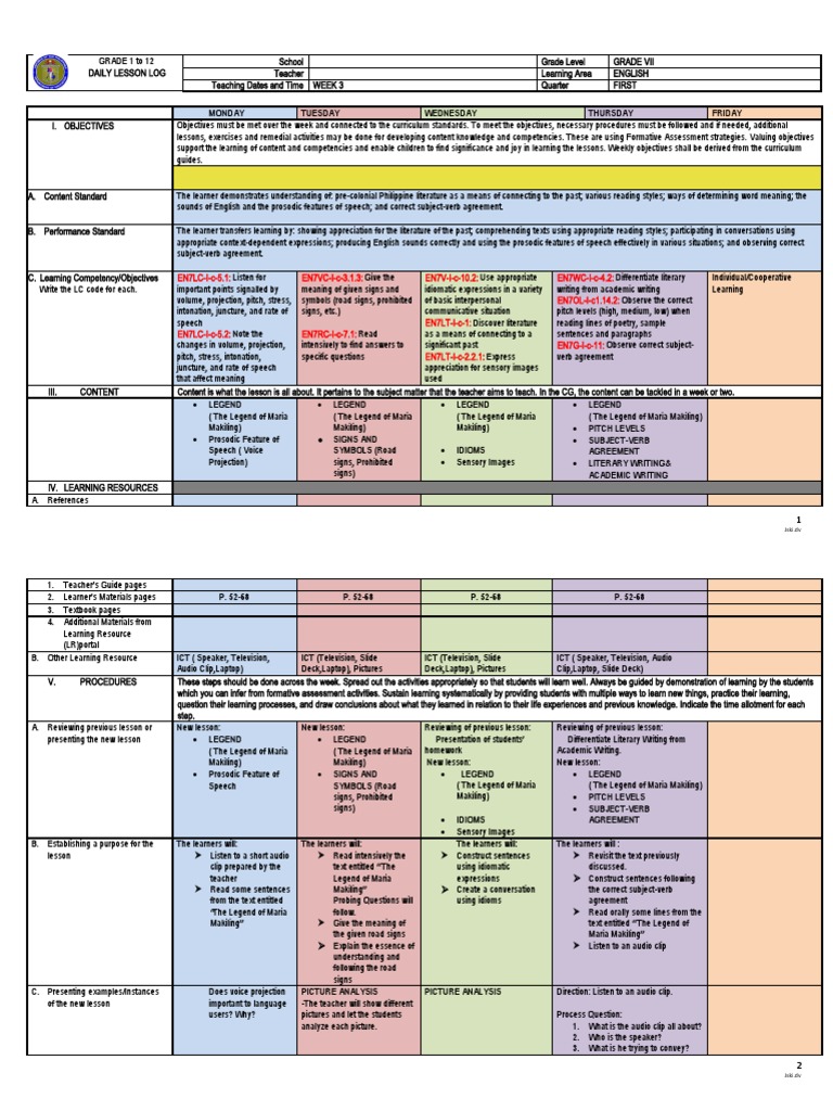 EN7LC-I-c-5.1: EN7VC-I-c-3.1.3: EN7V-I-c-10.2: EN7WC-I-c-4.2: EN7OL-I ...