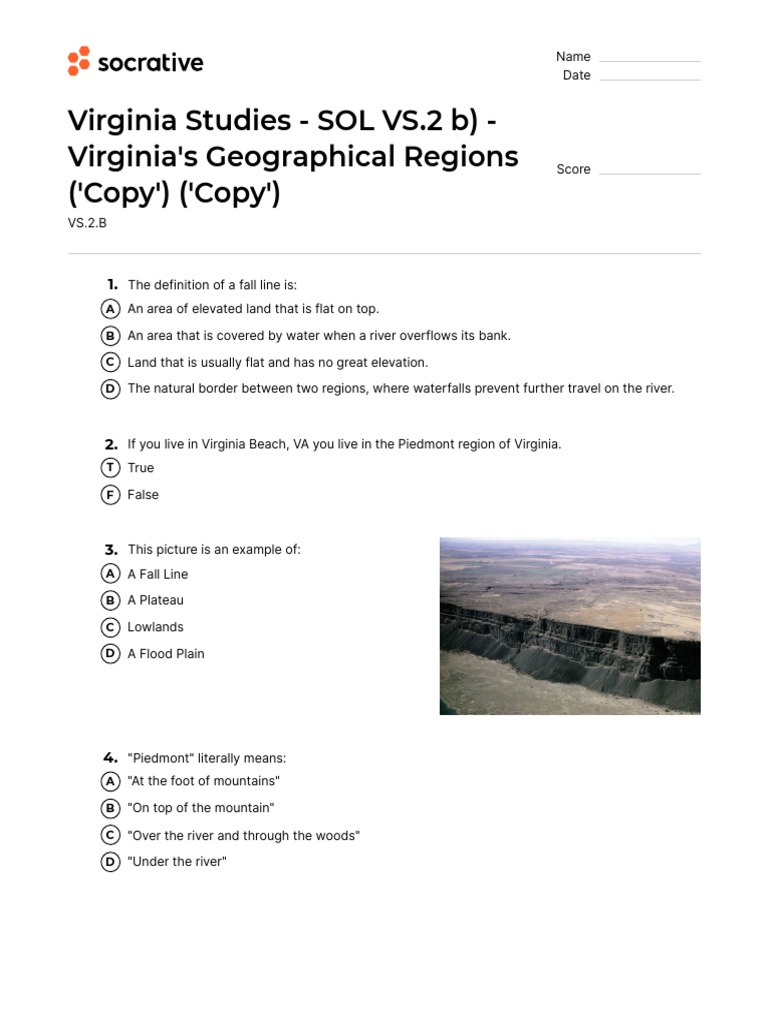Virginia's Geographical Regions Explained | PDF
